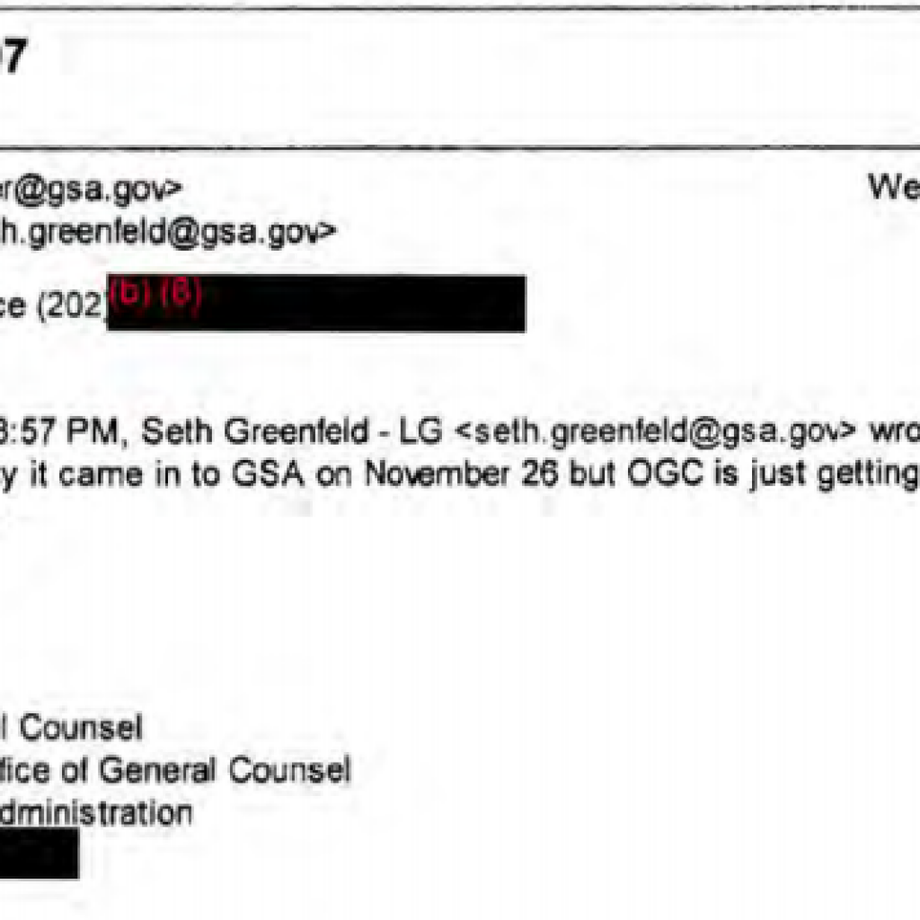 GSA Email - Cause of Action Institute